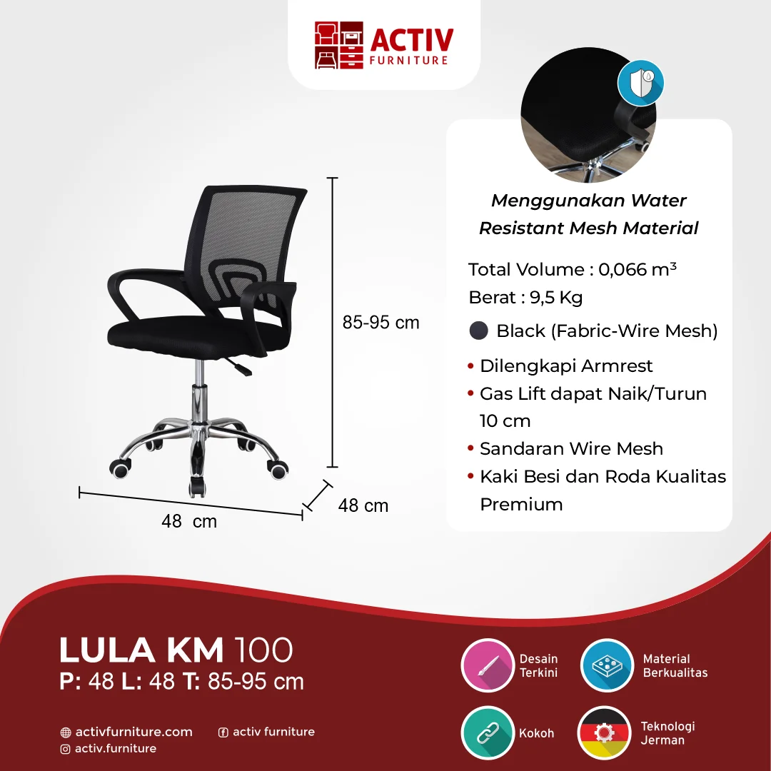 Kursi Kantor – Lula KM 100 – Activ Furniture - Activ Furniture