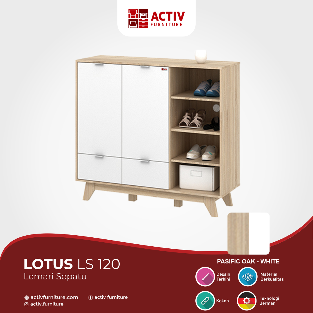 Lemari Sepatu – Lotus LS 120 – Activ Furniture