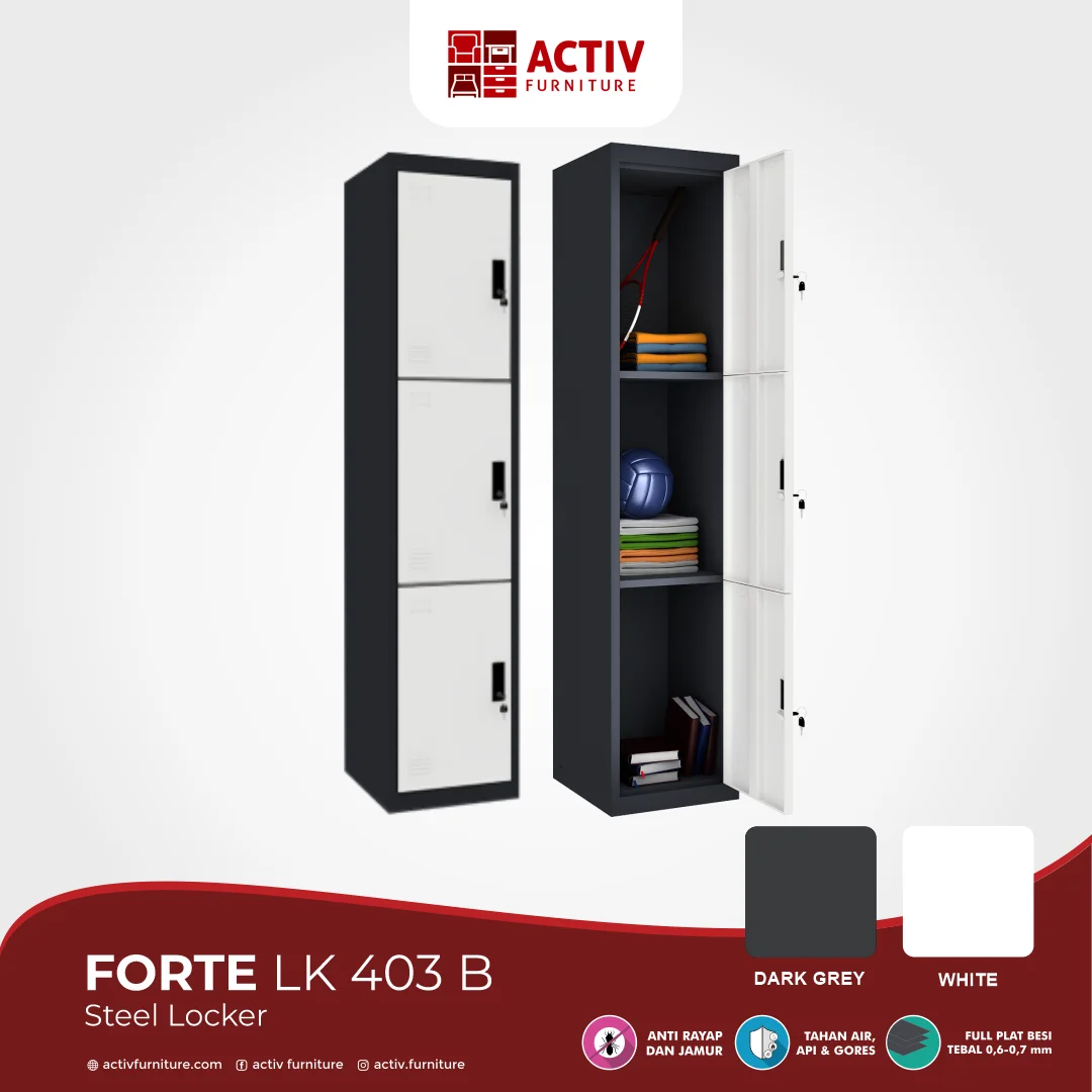 Lemari Kantor(Loker Besi) – Forte LK 403 B – Activ Furniture
